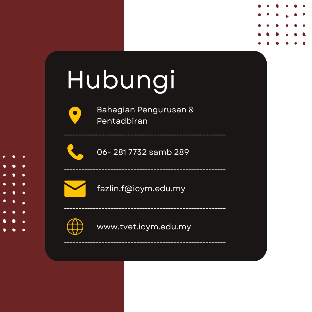 Tempahan / Sewa - ICYM TVET CENTRE